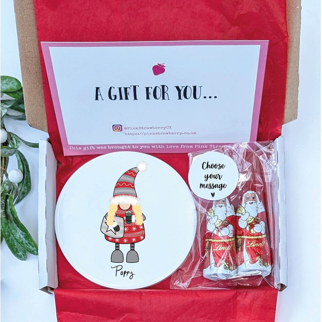 Personalised Gonk Coaster, Secret Santa Gift, Christmas Gift, Christmas ...
