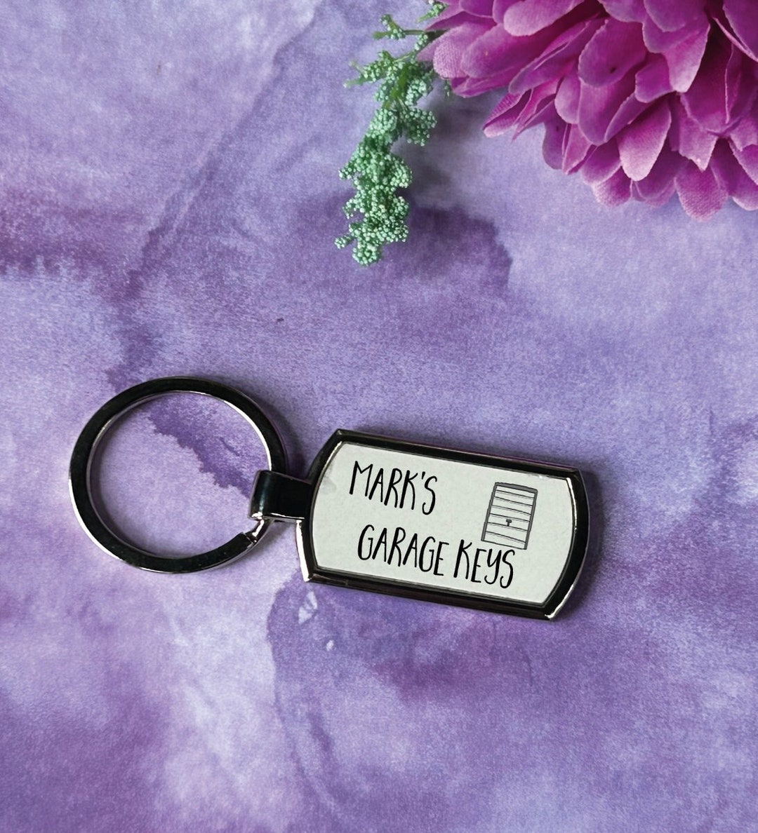 Personalized Garage Keyring: Metal Keychain - Etsy
