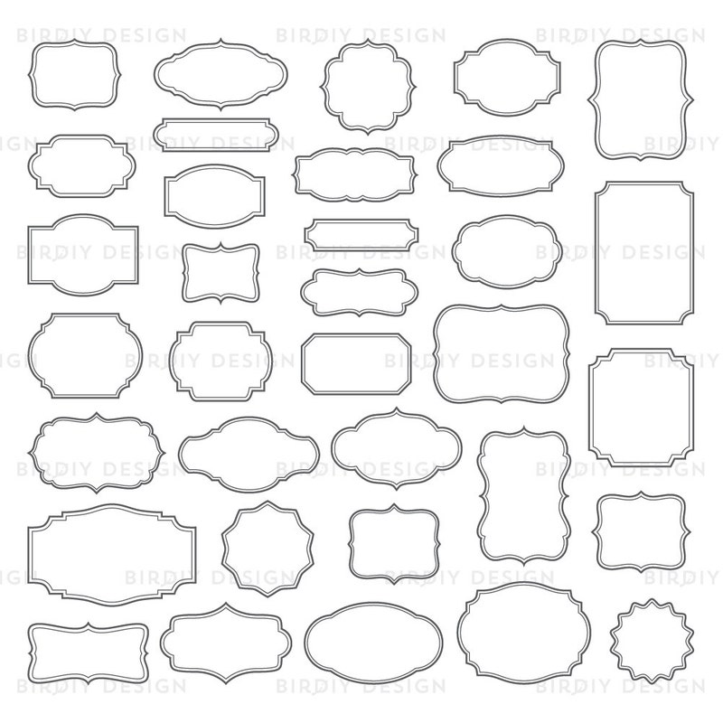 Vintage Frames Clip Art - Etsy
