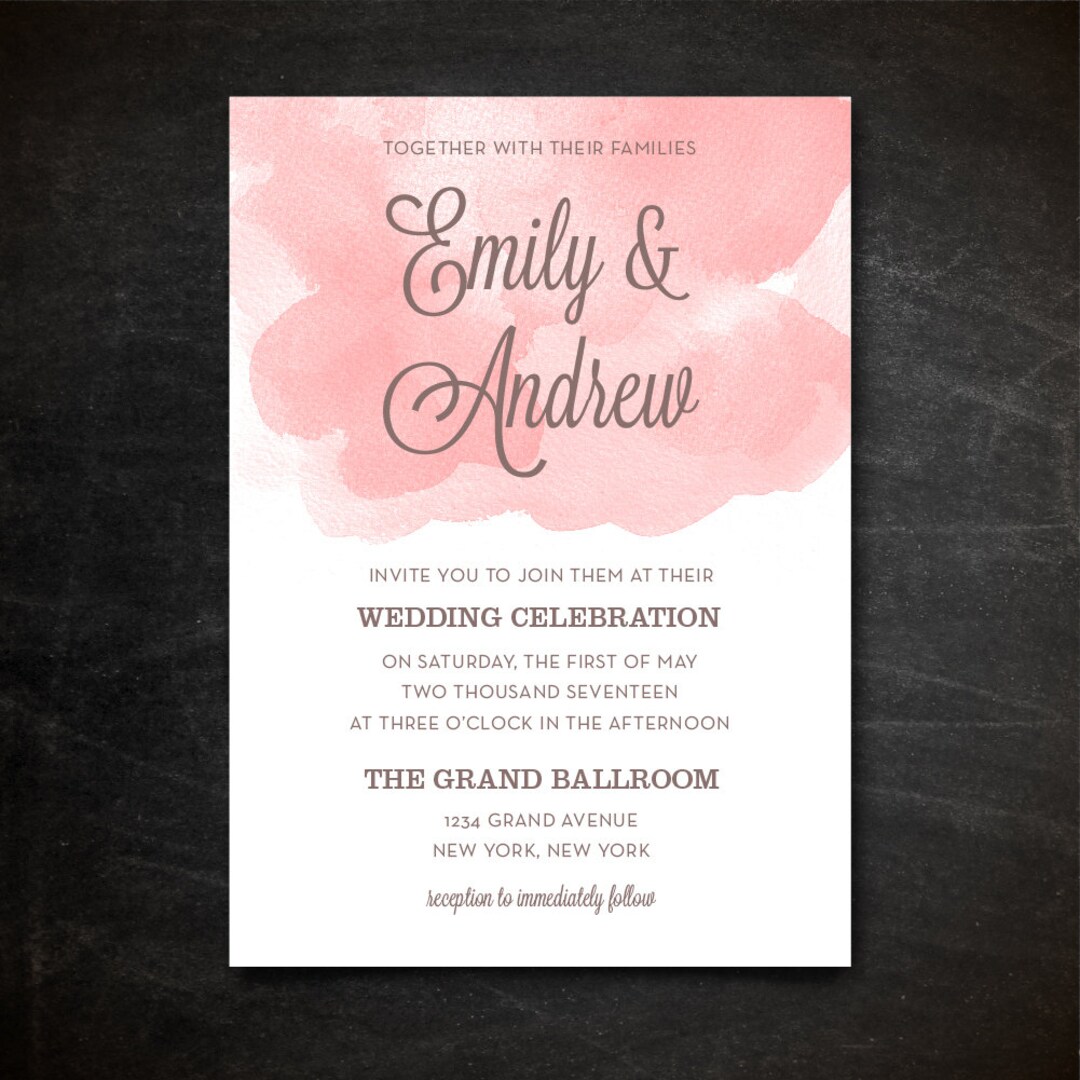 Wedding Invitation Template - Printable Wedding Invitation - Editable ...