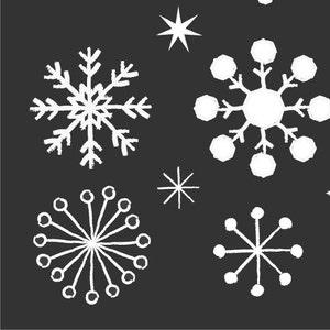 Christmas Clipart - Snowflake Clipart - Winter Clipart - Chalk Clipart ...