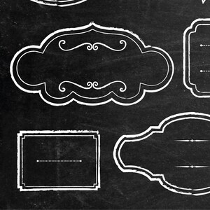 Rustic Chalk Frames Clipart - Chalkboard Clipart - Vintage Frame ...