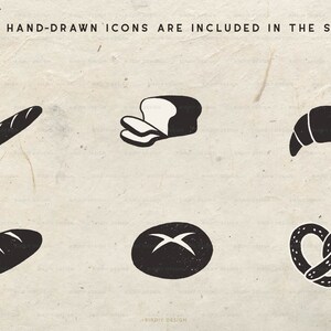 Freshly Baked Graphics Bakery Icons Dessert Clipart Food Clipart Baked ...