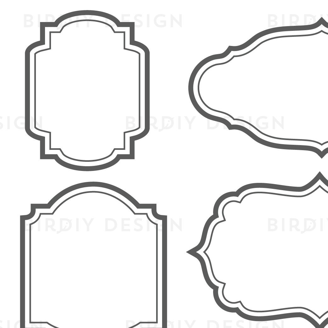 Vintage Frames Clip Art Set Rustic Boho Clipart EPS PNG | Etsy