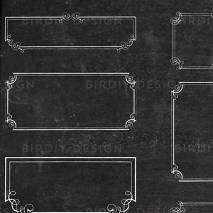 Chalkboard Frames Clipart Bundle Chalk Clipart Wedding Frames Clipart ...