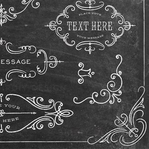 Rustic Frames Clipart Set - Rustic Clipart - Boho Clipart - Chalkboard ...