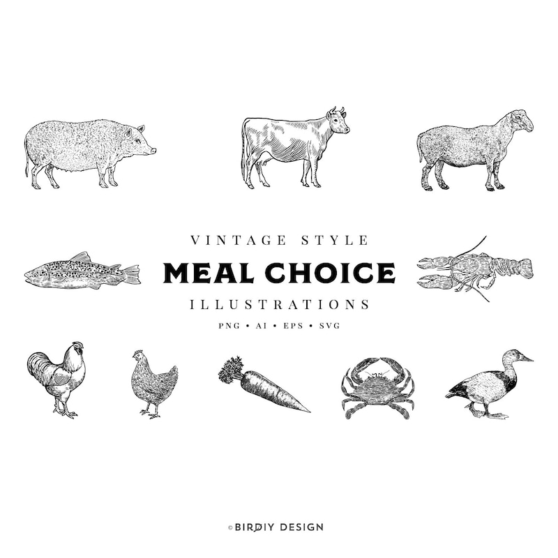 Meal Choice Stickers - Etsy