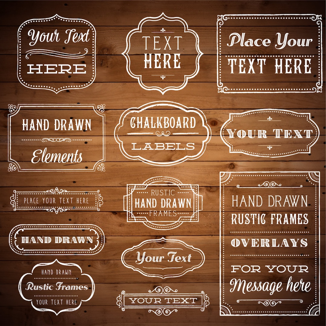 Photoshop Clipart Overlay - Vintage Frames - Rustic Clipart - Vintage ...