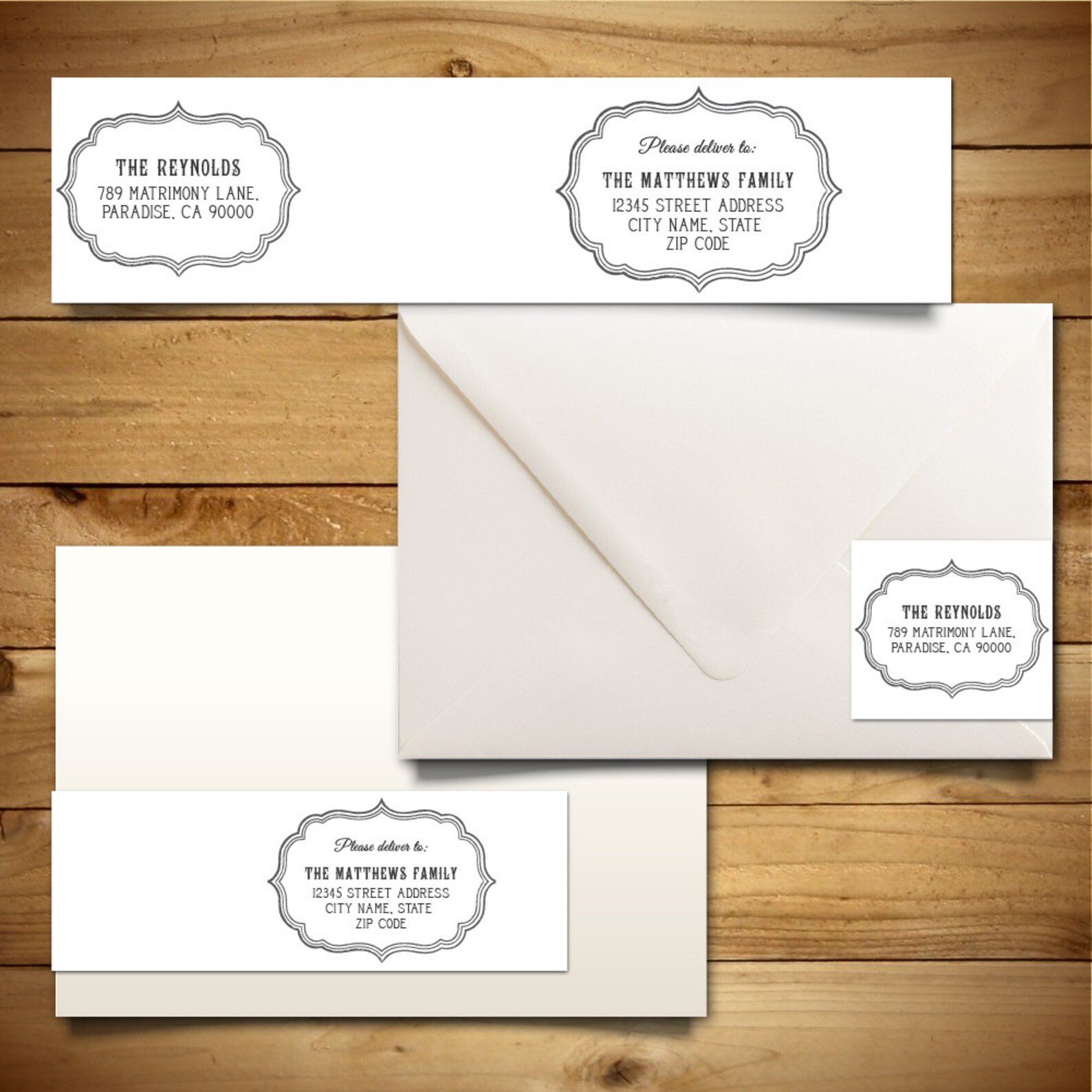 Printable Address Label Template for A7 Envelopes - Return Address ...