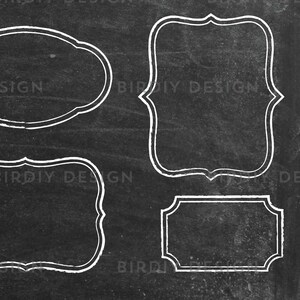 Rustic Frames Clipart - Vintage Frames Clipart - Chalk Clipart - Boho ...