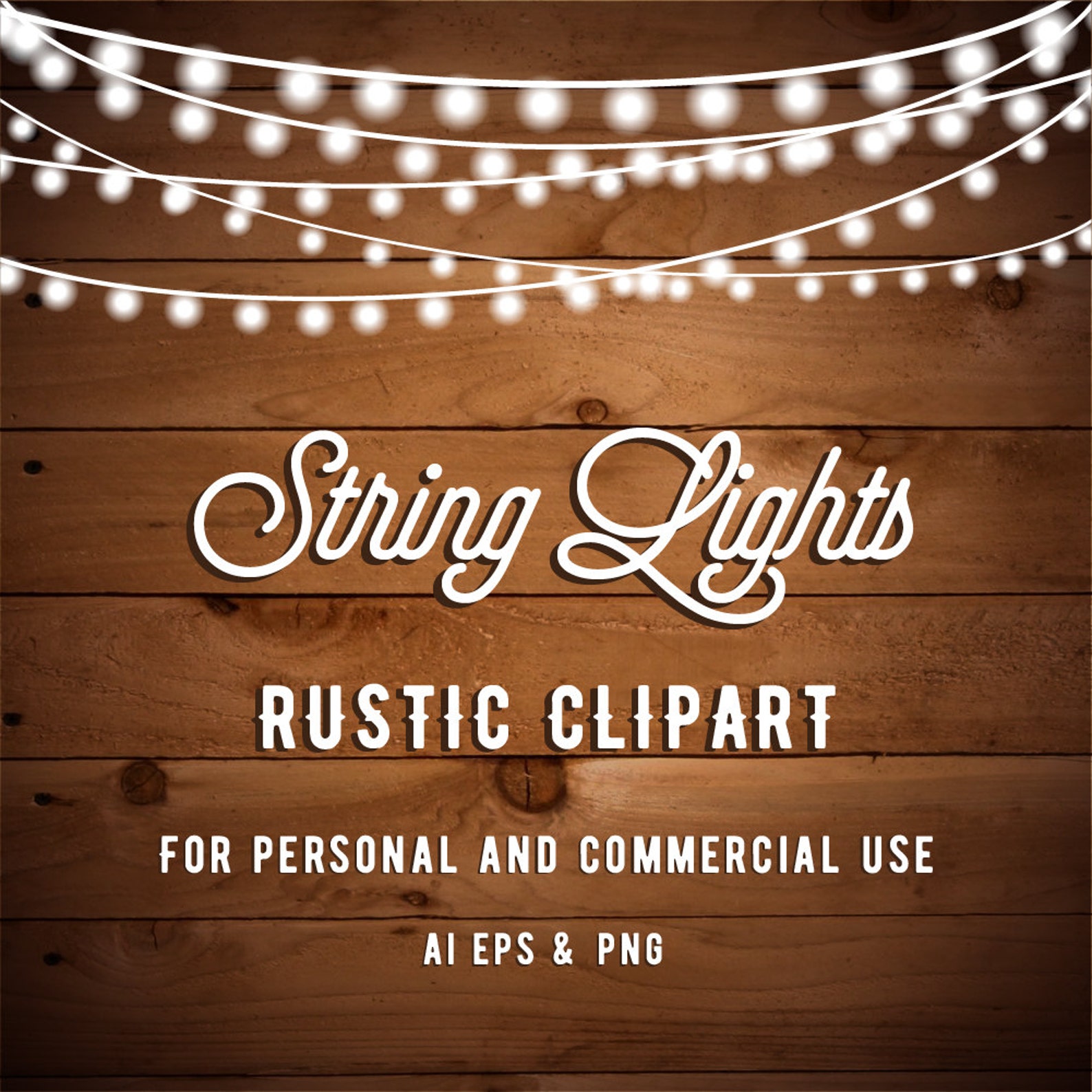String Lights Clipart - Fairy Lights Clipart - Party Lights Clipart ...