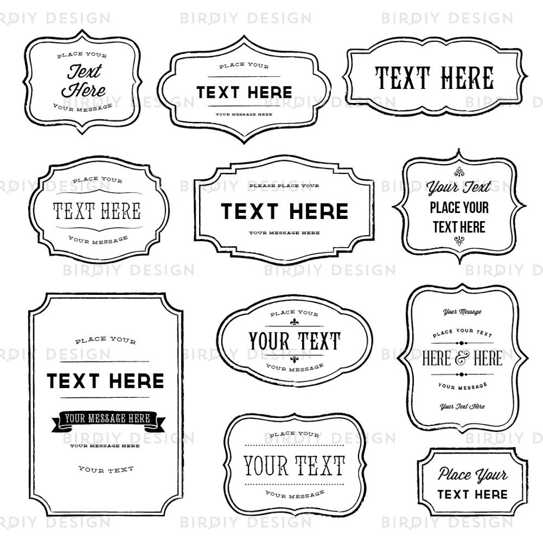Photoshop Clipart Overlay - Vintage Frames - Rustic Clipart - Vintage ...