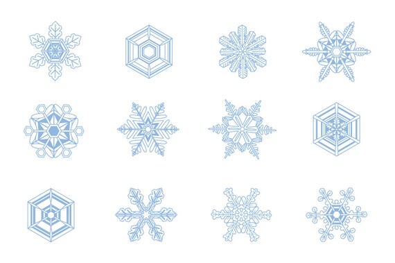 Christmas Clipart Snowflake Clipart Winter Clipart | Etsy