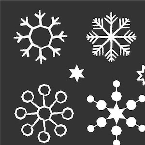Christmas Clipart - Snowflake Clipart - Winter Clipart - Chalk Clipart ...