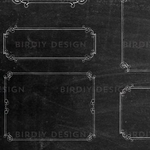 Chalkboard Frames Clipart Bundle - Chalk Clipart - Wedding Frames ...