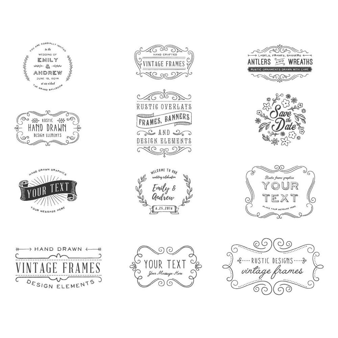 Photoshop Clipart Overlay - Save the Date - Wedding Overlays - Wedding ...