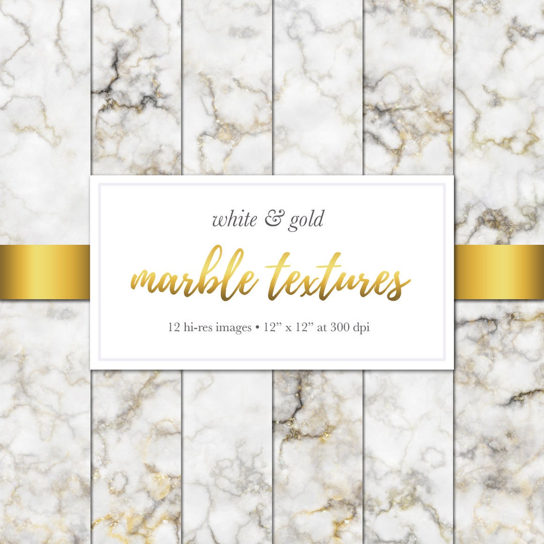 Marble Digital Paper - White Marble - Marble Texture - Digital Paper ...