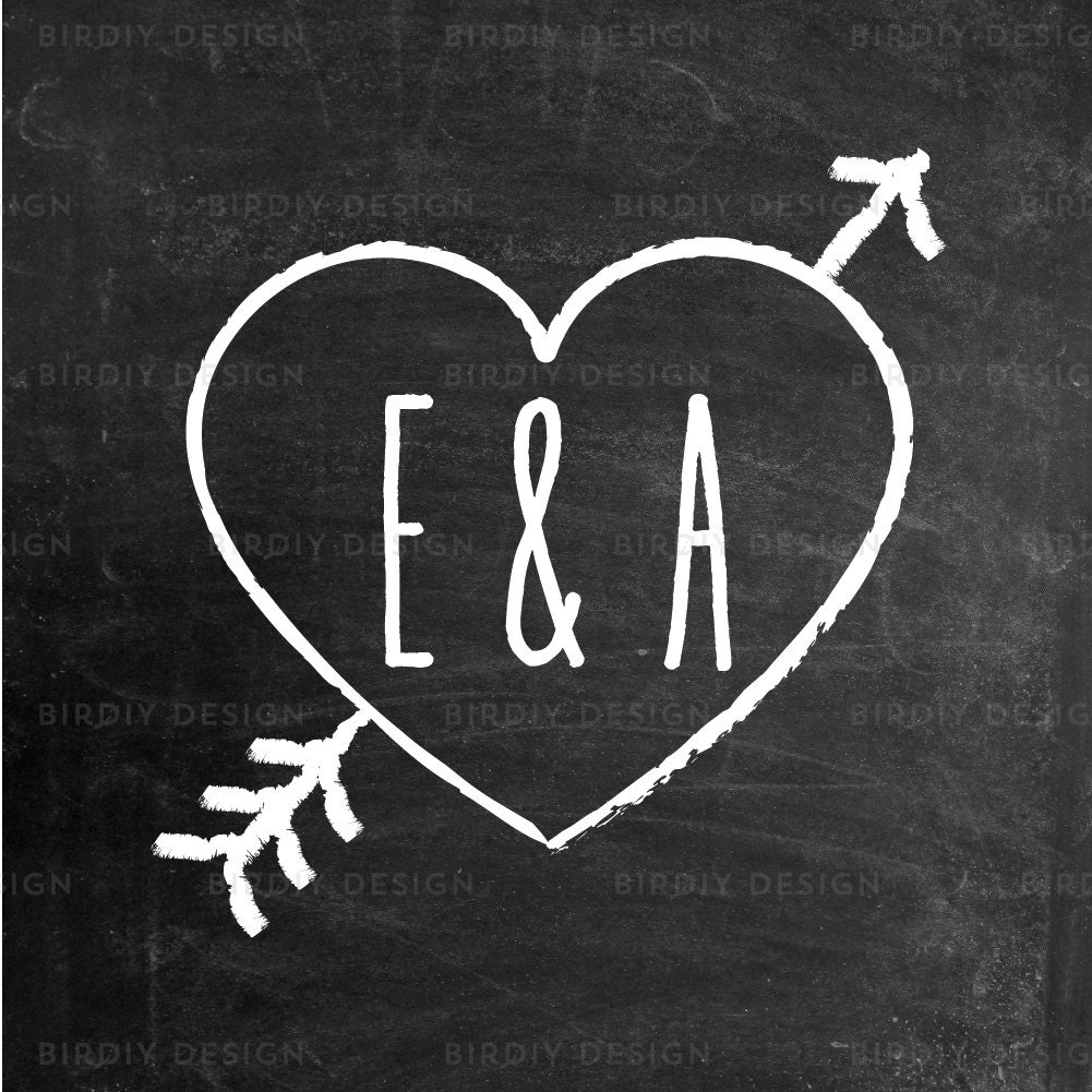 Chalkboard Wedding Clipart Rustic Boho Wedding Clip Art | Etsy