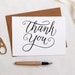 Printable Thank You Card Template Calligraphy Hand - Etsy