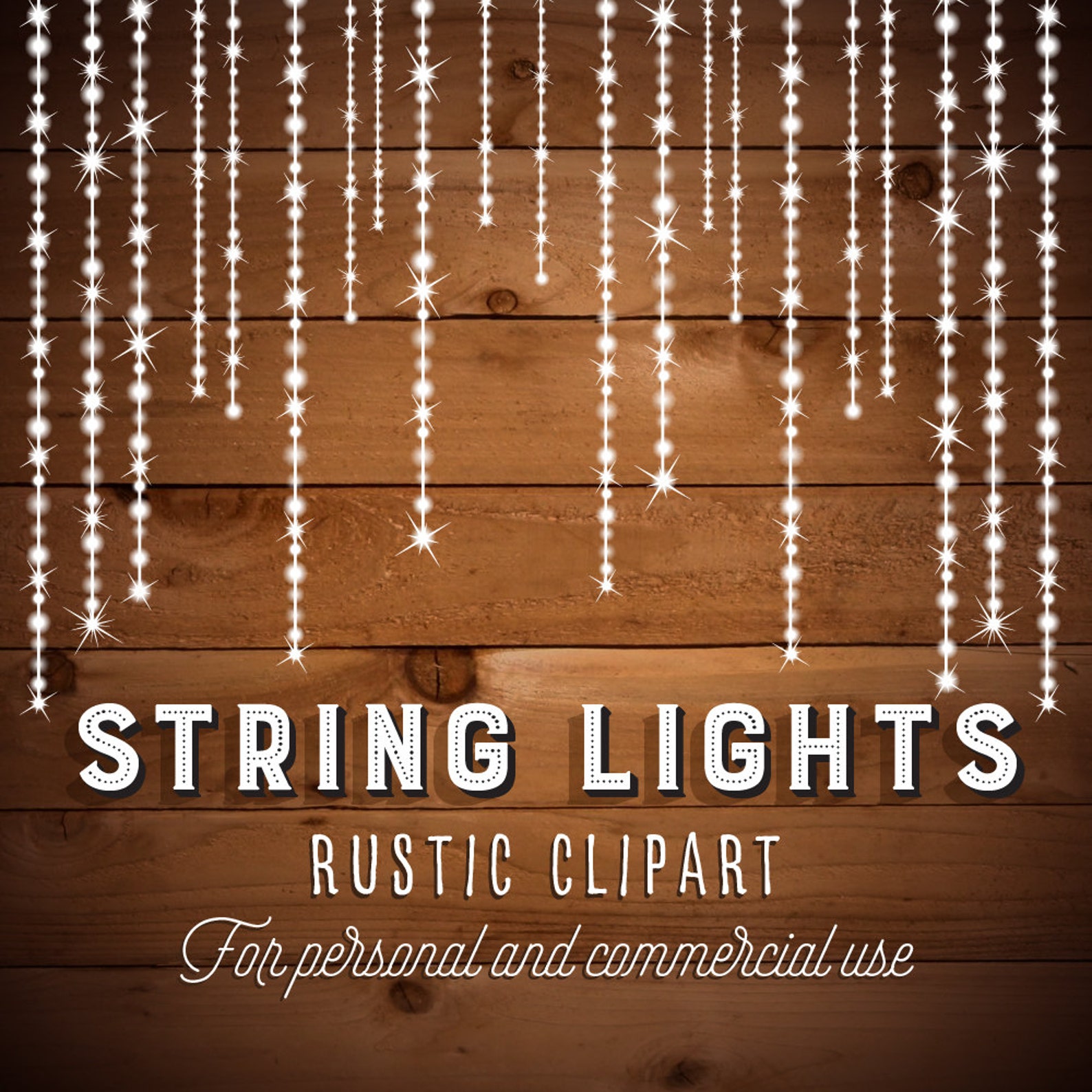 String Lights Clipart Fairy Lights Clipart Party Lights | Etsy