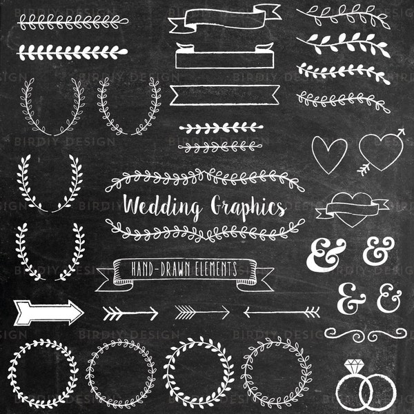 Chalkboard Clipart - Etsy