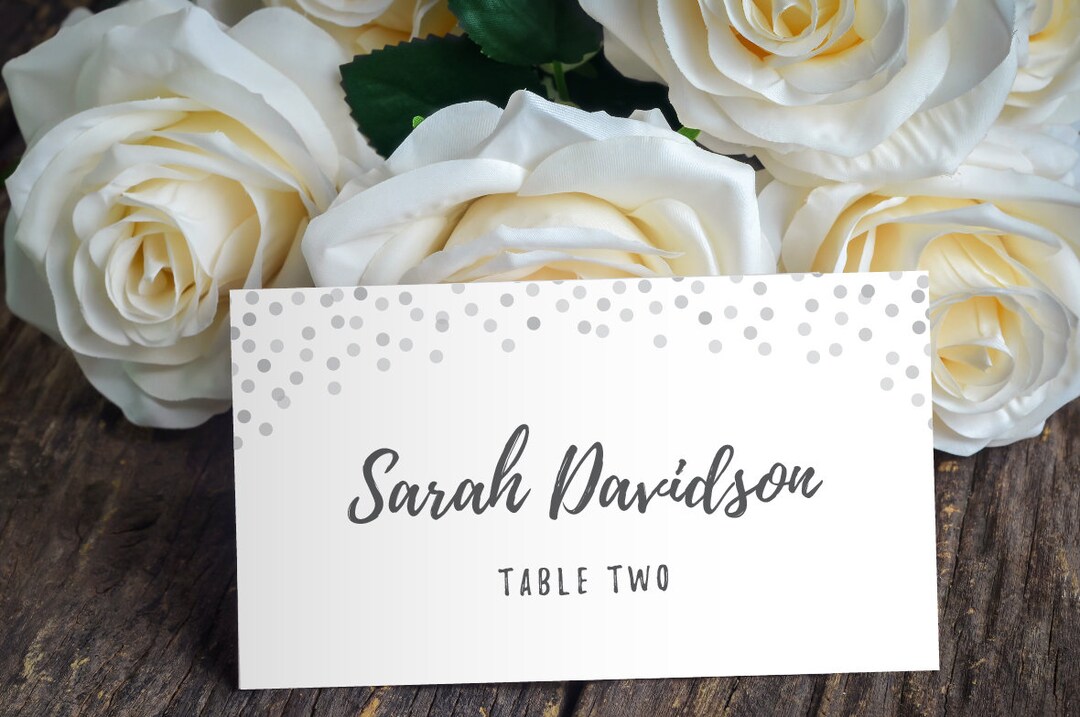 Printable Place Card Template - Placecard Template - DIY Placecard ...
