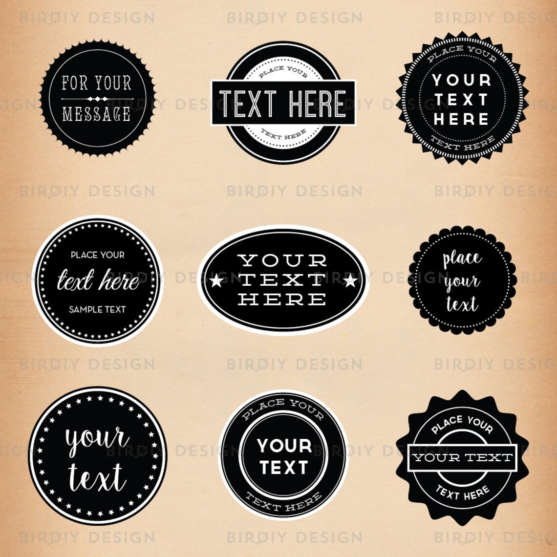 Vintage Frames Clipart Bundle Clip Art Rustic Clipart - Etsy