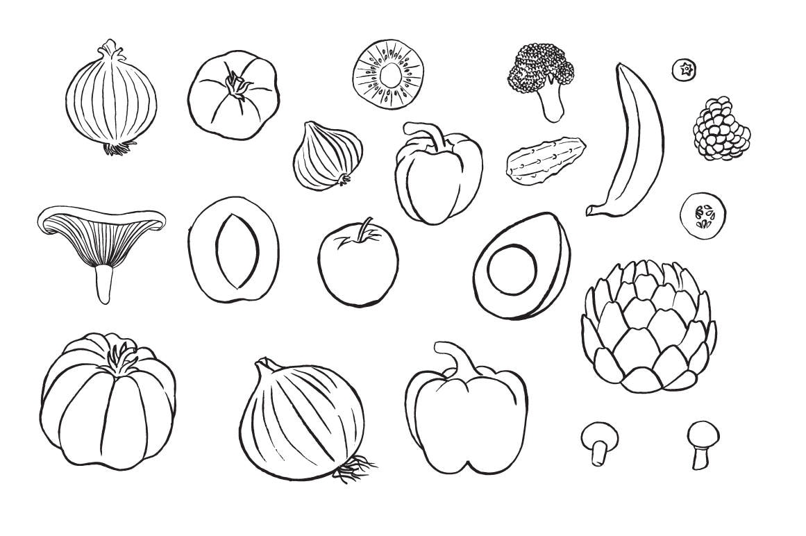Chalkboard Clipart Food Clipart Farm Clipart Fruit | Etsy