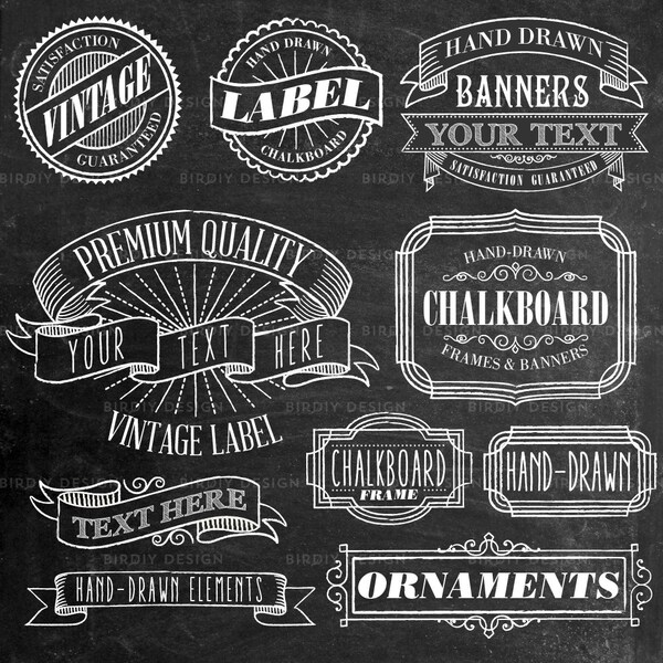 Chalkboard Stencils - Etsy