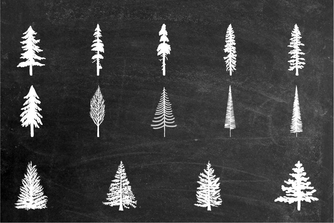 Christmas Clipart Snowflake Clipart Winter Clipart Chalk | Etsy