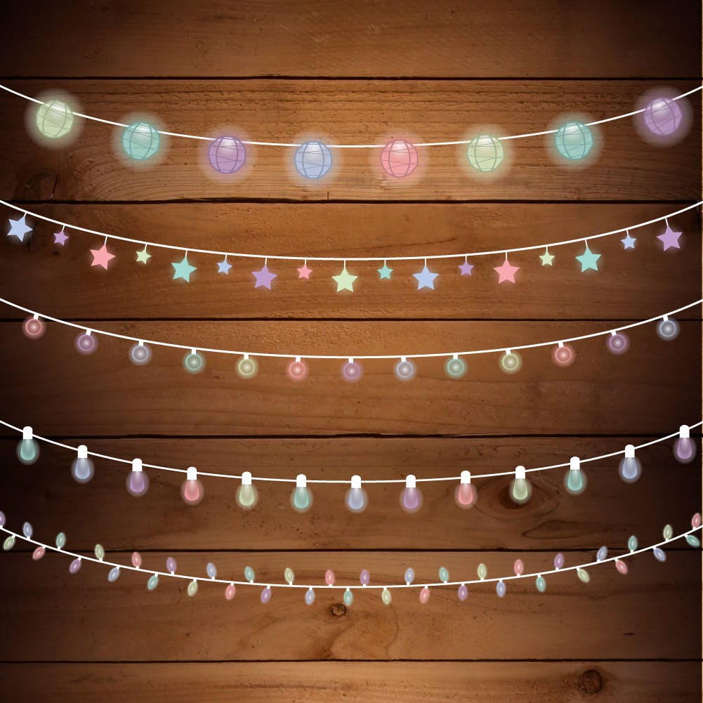 String Lights Clipart Christmas Lights Fairy Lights | Etsy