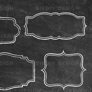 Rustic Frames Clipart - Vintage Frames Clipart - Chalk Clipart - Boho ...