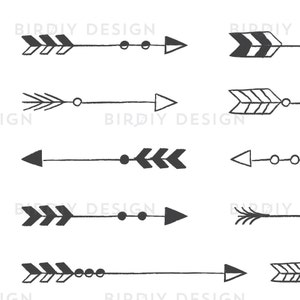 Rustic Arrow Clipart - Tribal Arrow Clipart - Rustic Wedding Clipart ...