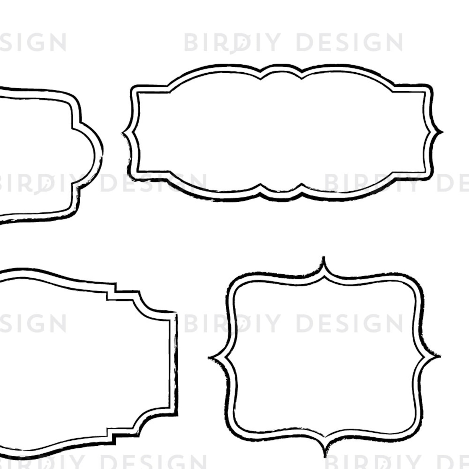 Rustic Frames Clipart Bundle Clip Art Wedding Frame - Etsy