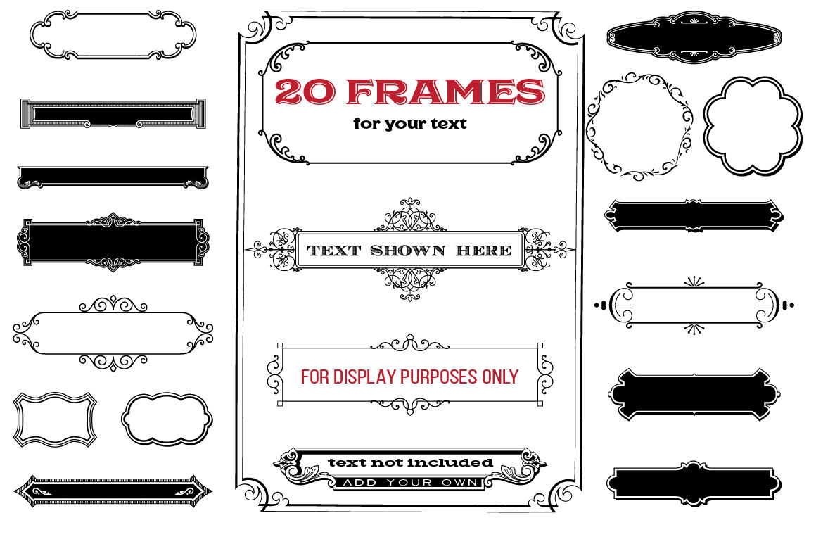 Vintage Frames Border Clipart Frame Clipart Wedding | Etsy