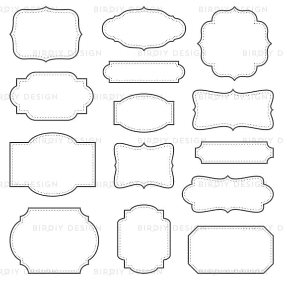 Rustic Frames Clipart Wedding Frame Clipart Rustic Clipart | Etsy