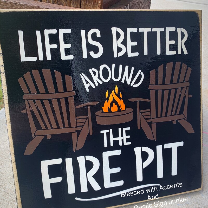 Fire Pit Sign - Etsy