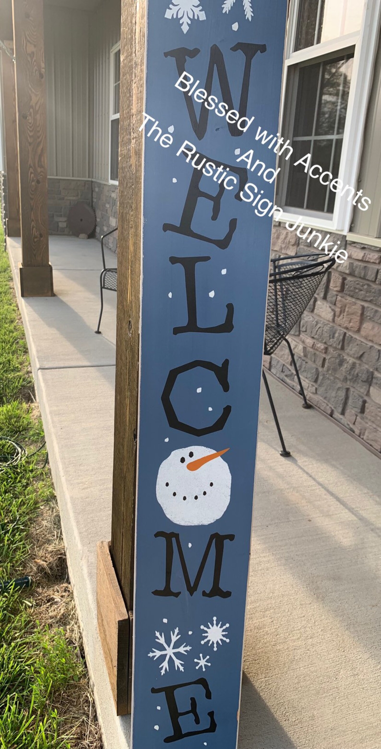 Large Welcome Signs Snowman Welcome Sign Snowman Decor - Etsy