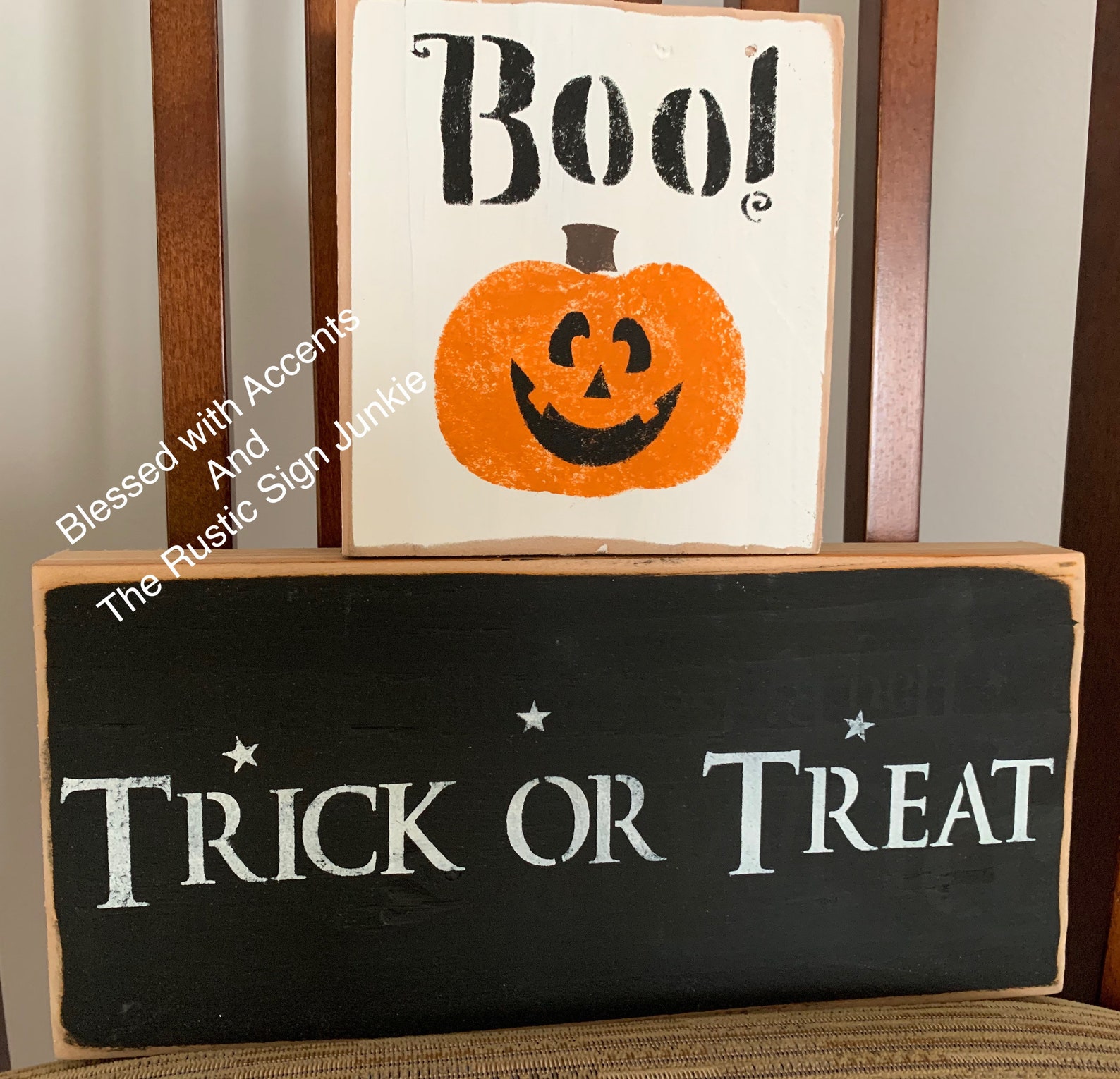Halloween Block Set Fall Block Set Halloween Decor Fall - Etsy
