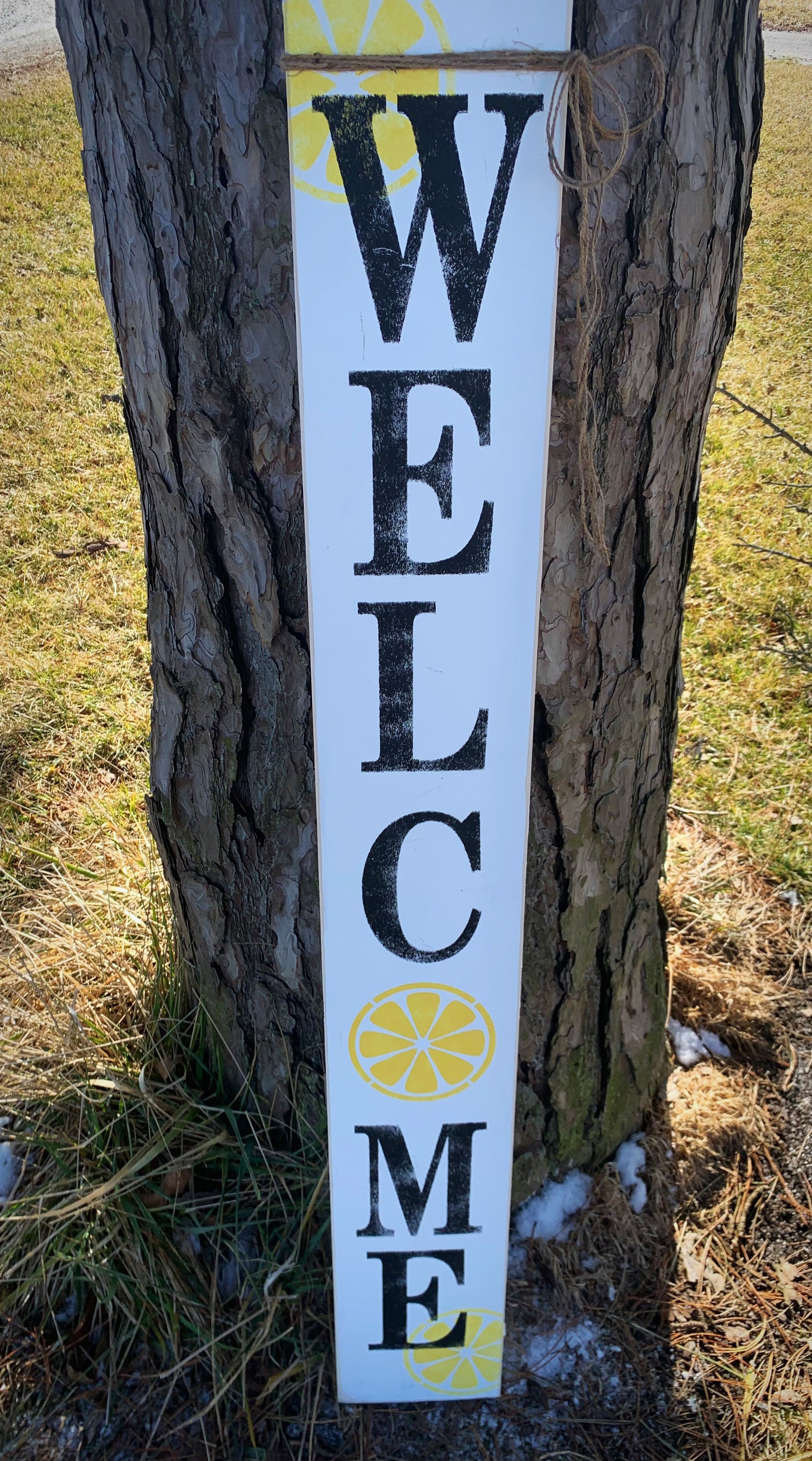 Summer Porch Decor Large Welcome Signs Lemon Sign Front | Etsy