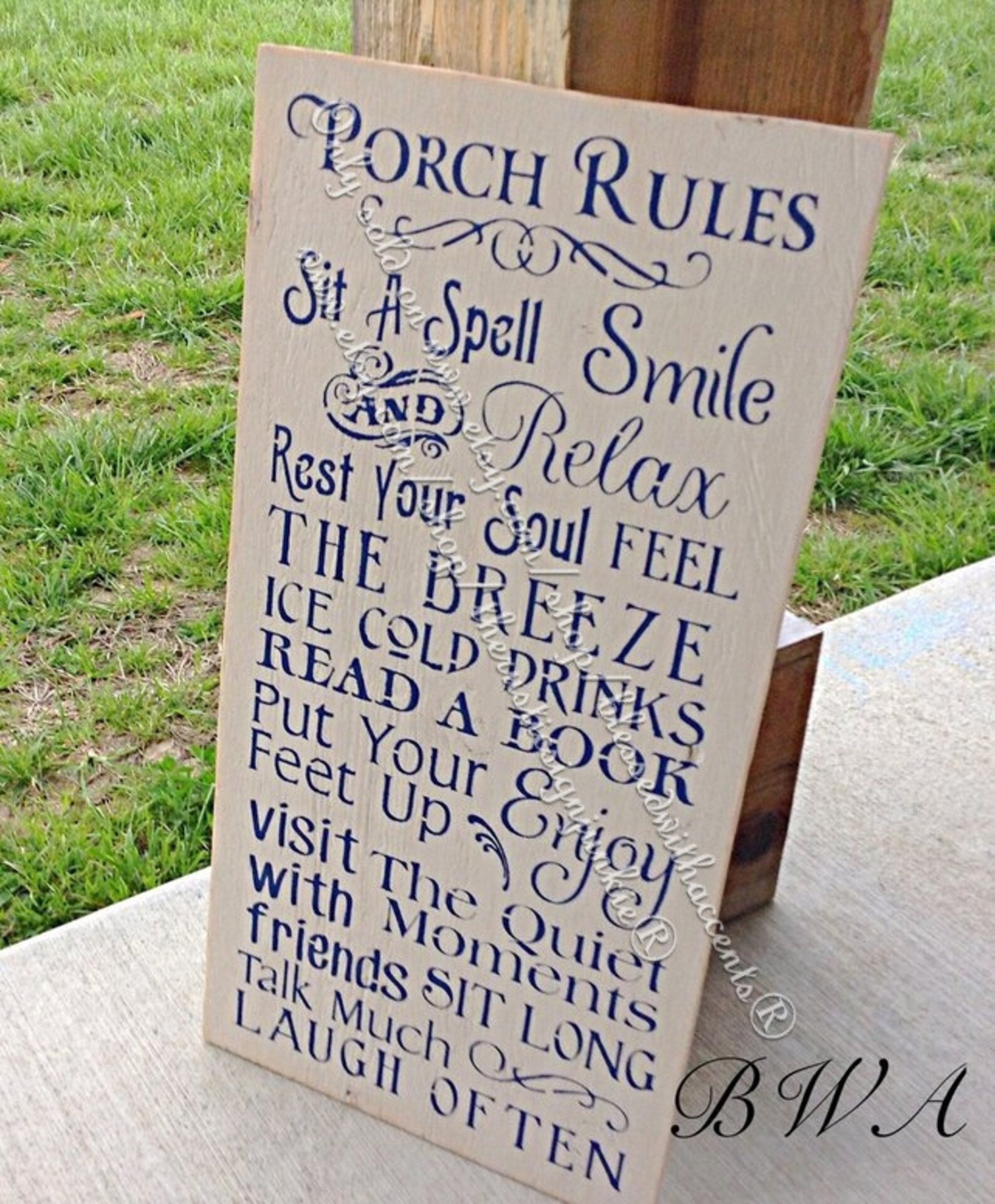 Porch Rules Sign Wood Porch Sign Porch Signs Rustic Porch - Etsy