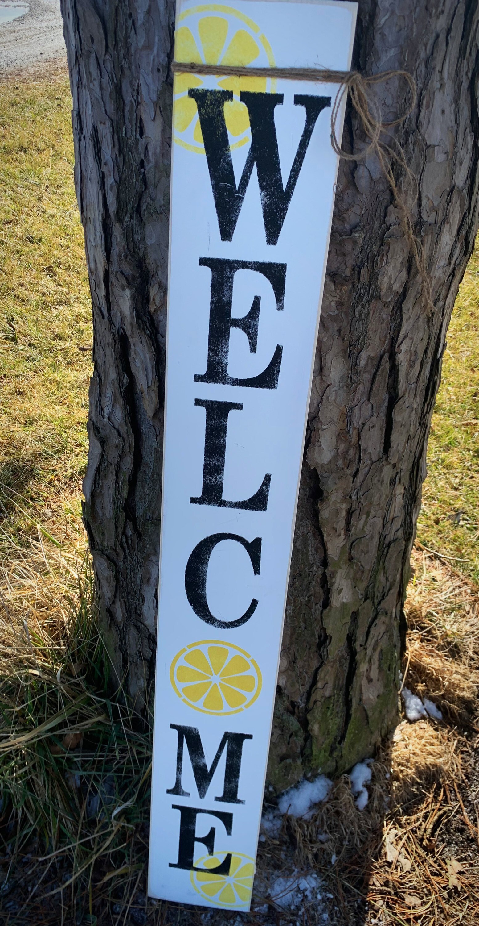 Summer Porch Decor Large Welcome Signs Lemon Sign Front | Etsy