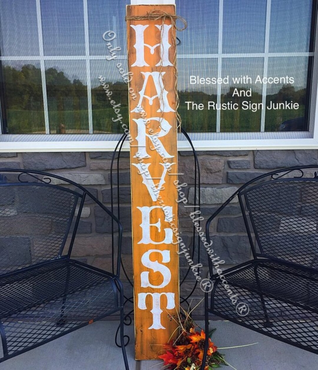 Primitive Harvest Sign, Rustic Harvest Sign, Harvest Fall Porch Sign ...