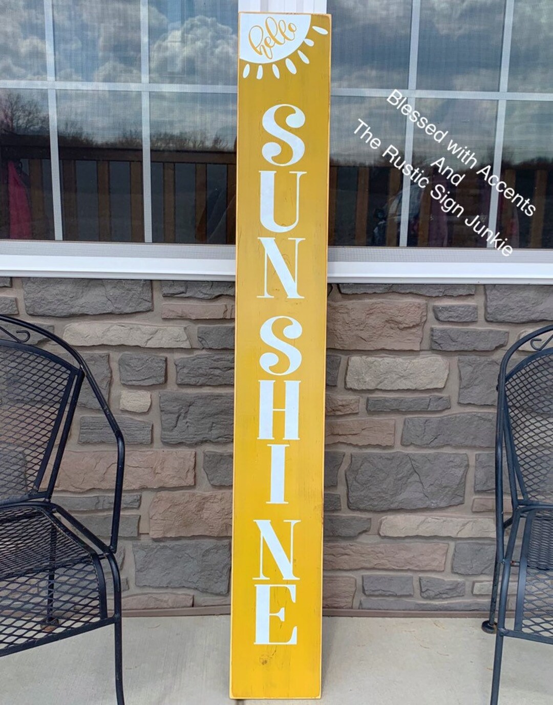 Large Welcome Signs, Summer Porch Signs, Hello Sunshine Porch Sign ...