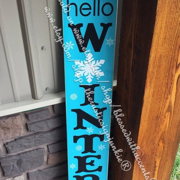 Hello Winter Sign - Etsy