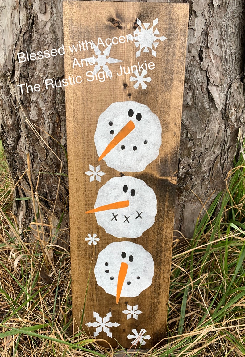 Primitive Snowman Primitive Snowman Sign Snowman Decor Wood | Etsy
