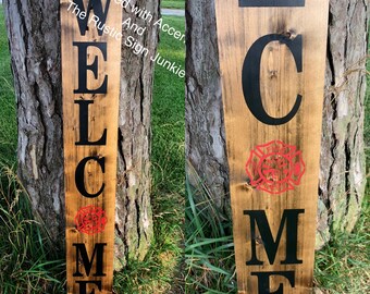 Large Welcome Signs Firefighter Sign Fire Department Sign | Etsy
