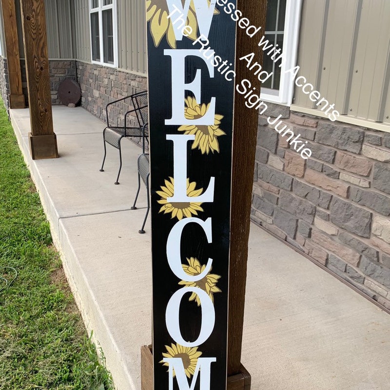 Sunflower Porch Sign - Etsy