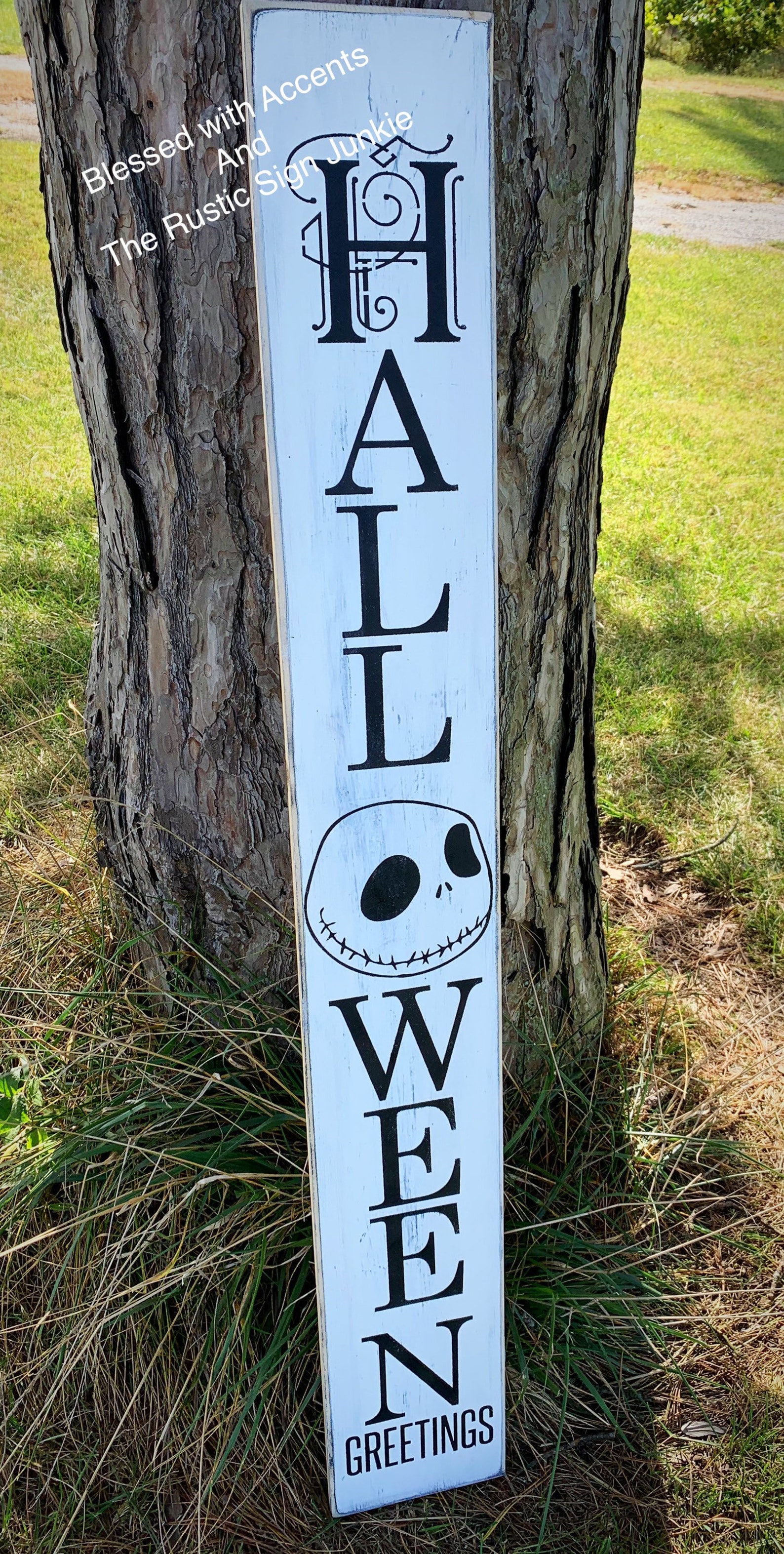 Large Welcome Signs Jack Skellington Halloween Porch Sign - Etsy UK