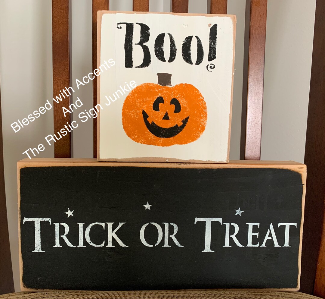 Halloween Block Set, Fall Block Set, Halloween Decor, Fall Decor ...